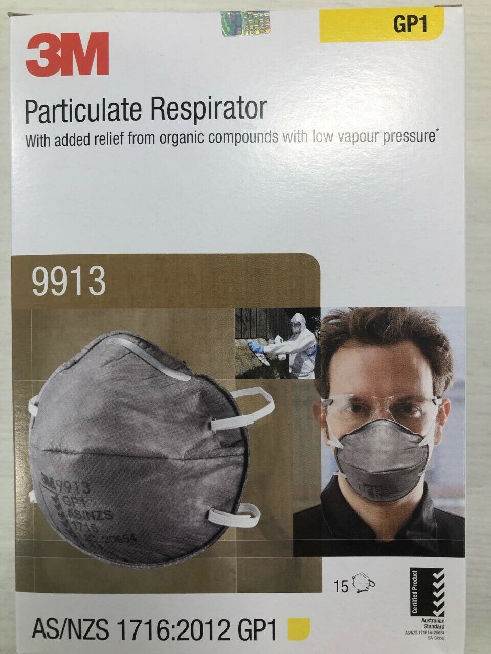 3M™ Ειδική Μάσκα Σωματιδίων, FFP1, Χωρίς βαλβίδα, 9913 – Papaioannidis